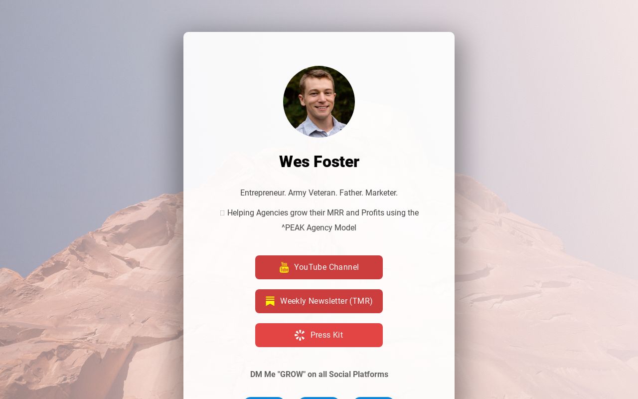 Wes Foster | Veteran. Entrepreneur. Marketer. Speaker.
